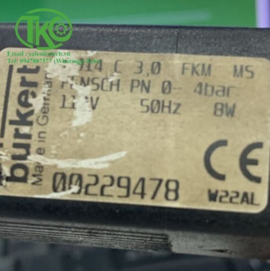Van Burkert 00229478 Burkert 00167639 Burkert 00167638 - Công Ty TNHH Thương Mại Kỹ Thuật TKC