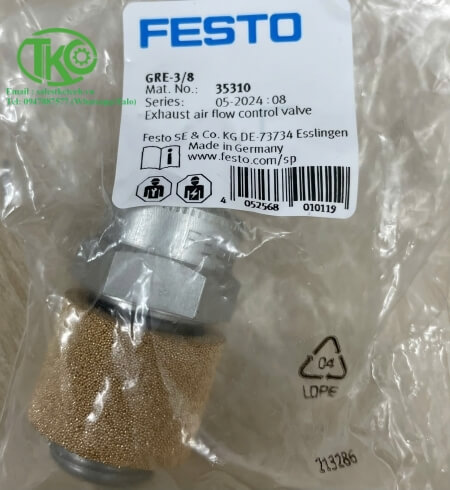 Van xả SE-3/8-B Festo GRE-3/8 - Công Ty TNHH Thương Mại Kỹ Thuật TKC
